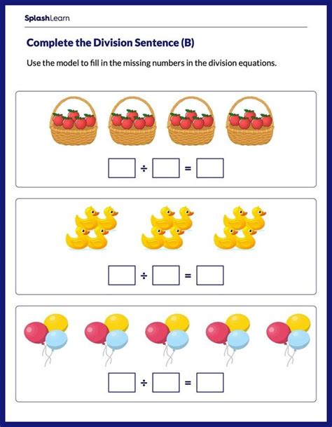 Division Equal Groups Worksheets Equal Groups Division Worksheet Tpt