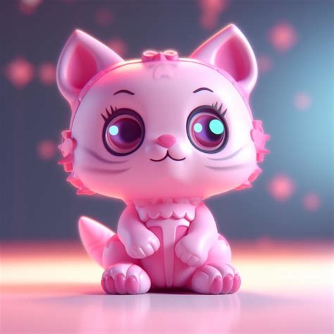 Premium Ai Image There Is A Pink Kitty Toy Sitting On A Table Generative Ai