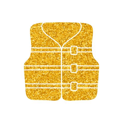 Life Jacket Drawing In Gold Color Style 67699854 Vector Art At Vecteezy