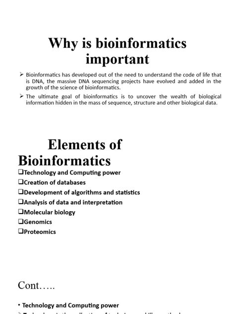 Why Is Bioinformatics Important Pdf Bioinformatics Genomics