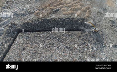 Methane Extraction Aerial View Of The Waste Storage Escalator Digs A
