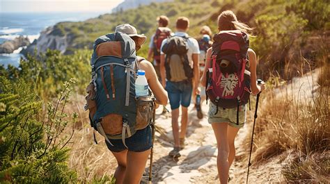 Friends Taking An Excursion Background Active Activity Adventure