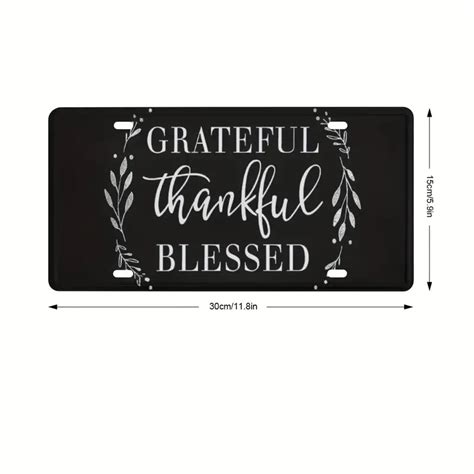 1 יחידה אסיר תודה מבורך מתכת לוחית רישוי תג רכב חידוש קישוט Temu