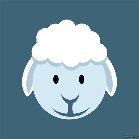 Sheep Face Template Printable