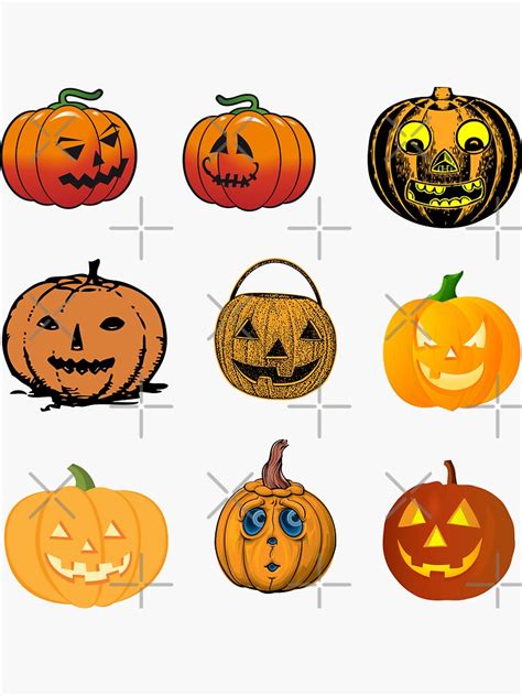 Jack Olantern Sticker Pack Sticker For Sale By Outerwear Redbubble