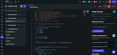 Chat Widget In Flutterflow Syncfusion