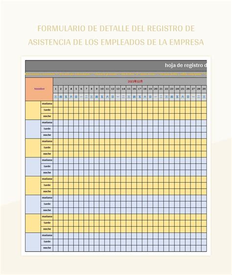 Plantillas Registro De Asistencia Para Excel Gratis Y Hojas De Cálculo
