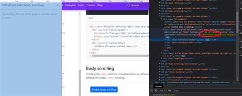 Offcanvas With Body Scrolling Confusingillogical Focus Behaviour And Concept · Issue 34584