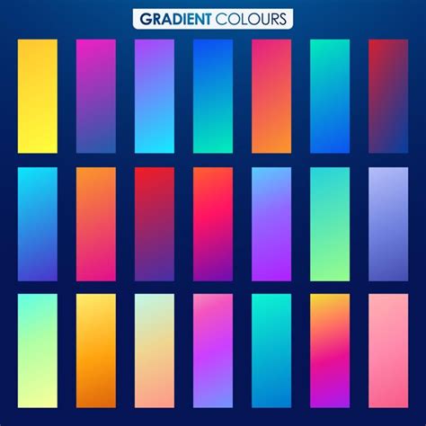 Premium Vector Multicolor Gradients Swatches Set
