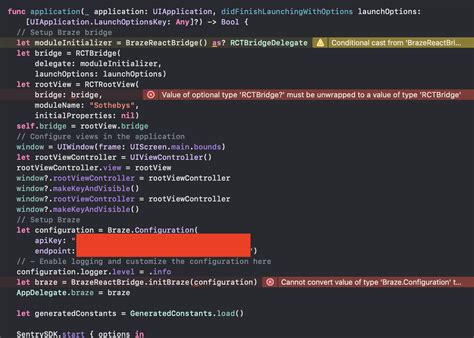Feature React Native Ios Sdk Setup Missing Swift Version Of Configuration · Issue 191