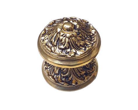 Large Antique Solid Brass Centre Front Door Knob Dia 473 Etsy