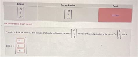 solved the answer above is not correct 1 point let l be