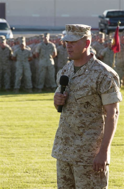 The Outgoing Battalion Bn Commander Cdr Us Marine Corps Usmc