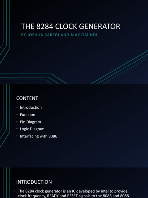 the 8284a clock generator pdf central processing unit input output