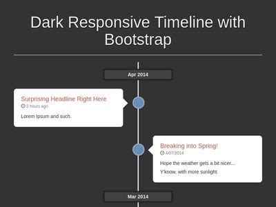 Bootstrap Timeline Code Examples Bootsnipp
