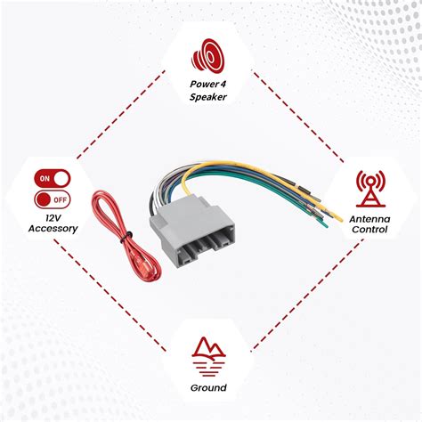 Car Radio Wiring Fit For 2008 2010 Dodge Dakota Chrysler