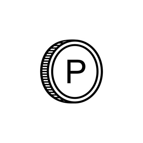 Botsuana Moneda Símbolo Botswanan Pula Icono Bwp Signo Vector