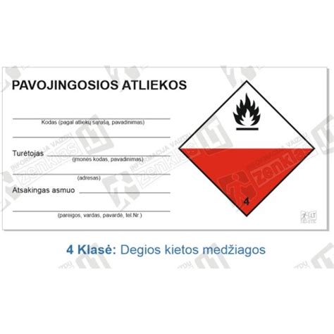 Pavojingų Atliekų ženklinimo Etiketė