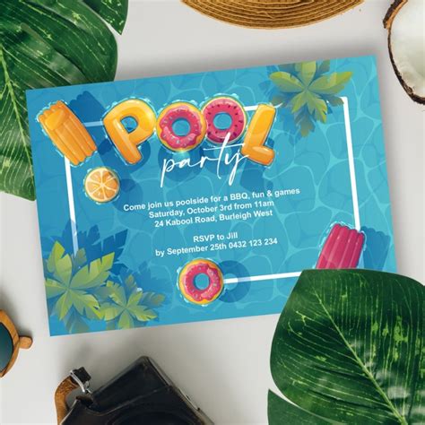 Floaties Galore Birthday Invitations