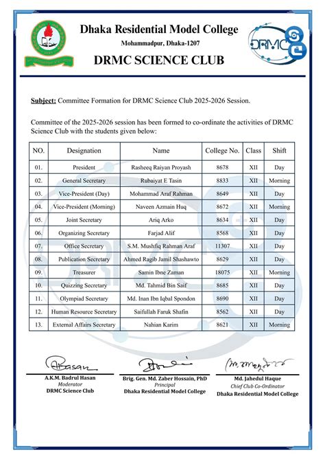 Were Delighted To Declare The Drmc Science Club Facebook