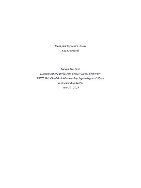 Case Proposal Pdf Psychological Abuse Psychotherapy