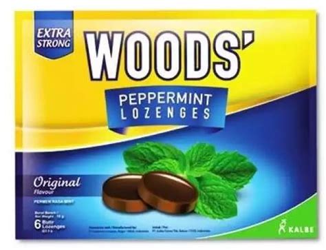 Woods Candy Peppermint Lozenges Original Flavour Extra Strong 15g