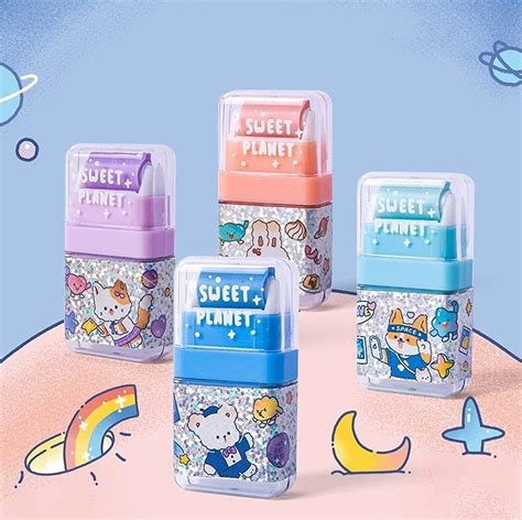 Cartoon Eraser Customizable Cartoon Japanese Hair Design Pencil Eraser