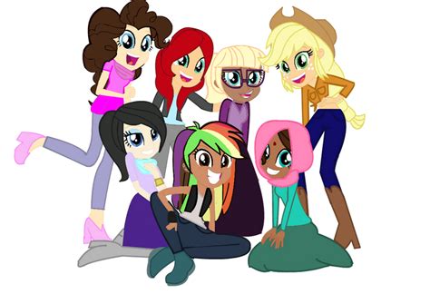Human Mane 7 By Tdimlpfan234 On Deviantart