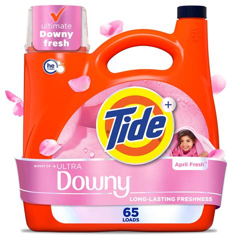 Tide Plus Ultra Downy Liquid Laundry Detergent April Fresh Scent 92 Fl
