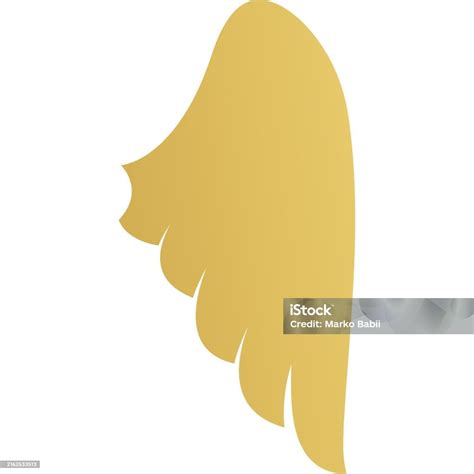 Golden Wings Vector Icon Symbolizing Luxury And Elegance Vector Stock