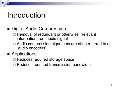 Ppt Audio Compression Techniques Powerpoint Presentation Free Download Id1303620