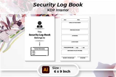 Security Log Book For Kdp Interior Graphic By Srempire · Creative Fabrica