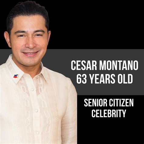 Philippine Cesar Montano 63 Years Old Senior Citizen Celebrity Facebook