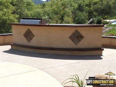 Outdoor Kitchen With Custom Concrete Kicker Gpt Construction