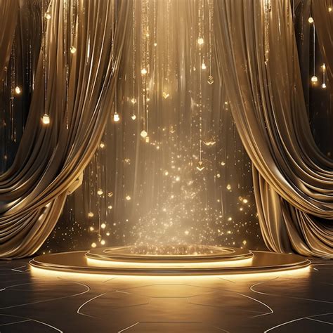 Premium Photo Contemporary Backdrops In Gold Illustration Realistic