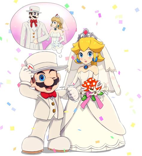 Peach And Mario Wedding
