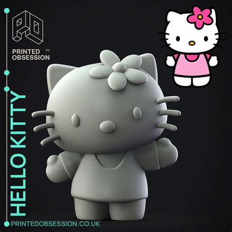 Hello Kitty Fan Art 3d Model By Printedobsession On Thangs