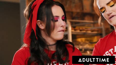 Adult Time Electra Rayne Soaked In Cum During 3 Way With Real Futa