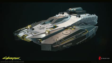 Csaba Szilagyi Cyberpunk 2077 Militech Basilisk Texturing Polishing