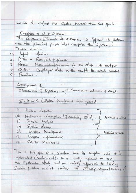 System Analysis And Design Notes 1st Year