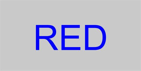 Colour Word Pair From The Stroop Color And Word Test Users Should