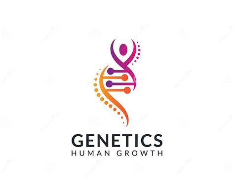 Genetics Logo Icon Vector Symbol Design With People Concept Stock