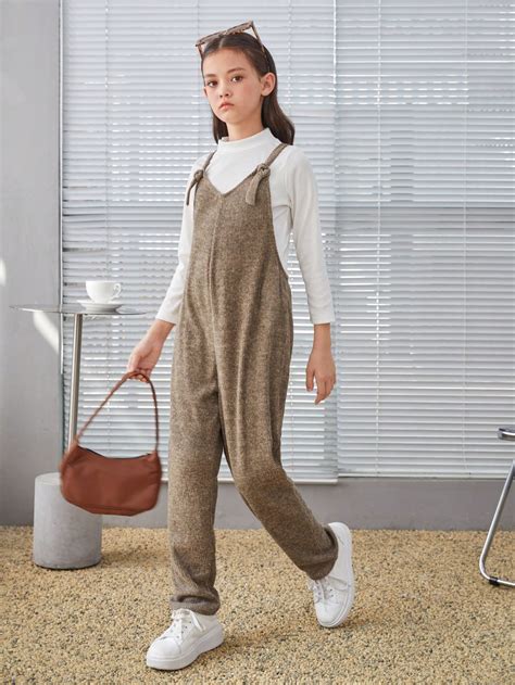 Shein Tween Girls Retro Style Loose Fit Suspender Jumpsuit Shein Uk