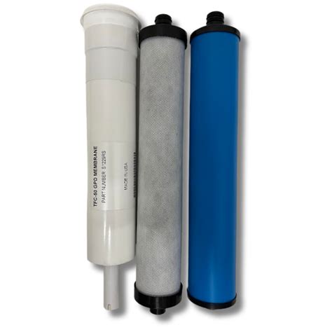 Microline 3 Stage Ro Replacement Kit Two Filters 50 Gpd Membrane —