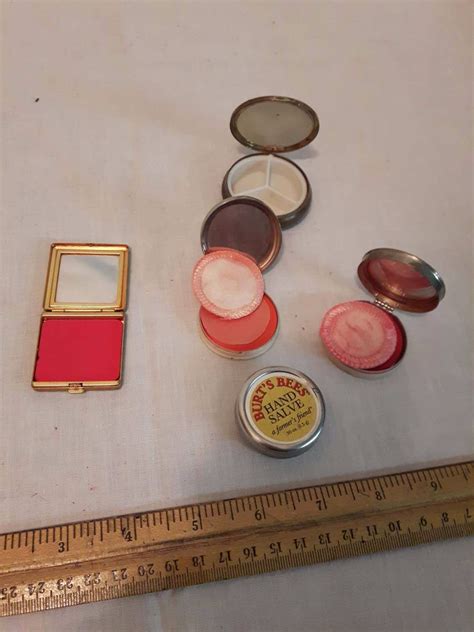 Vintage Hand Salve Rouge Containersand Pill Box