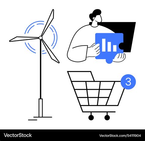 Renewable Energy Data Analysis And Online Vector Image