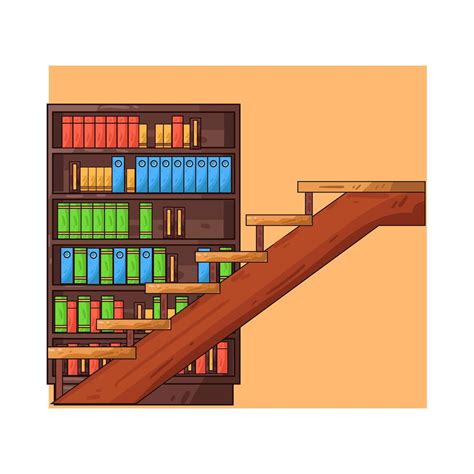 Ilustración De Biblioteca Escalera 47361599 Vector En Vecteezy