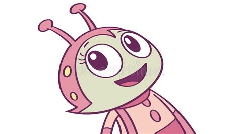 Cute Pink Alien With Distinct Features A Playful Extraterrestrial