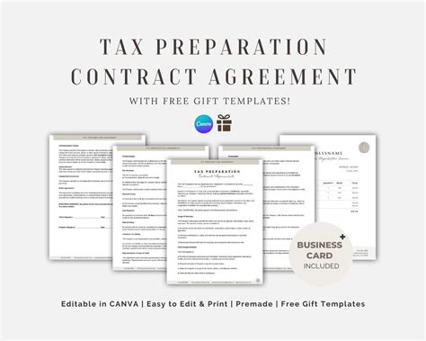 Tax Preparation Contract Template Tax Preparation Service Agreement