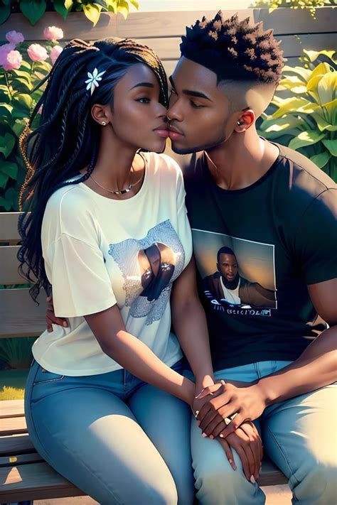 Black Couple Art Expressing Love And Beauty Rosto De Tigre Fotos
